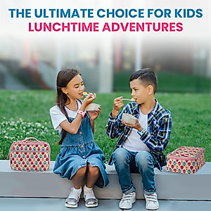 Zulay Insulated Lunch Bag - Thermal Kids Lunch Bag With Spacious Compartment & Built-In Handle - Portable Back To School Lunch Bag For Kids, Boys, & Girls To Keep Food Fresh (Ladybugs)