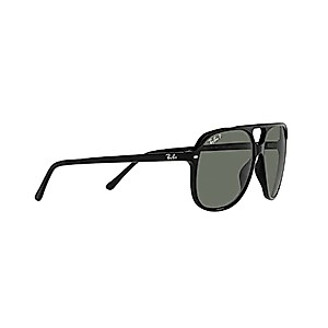 Ray-Ban RB2198 Bill Square Sunglasses, Black/Polarized Green, 60 mm