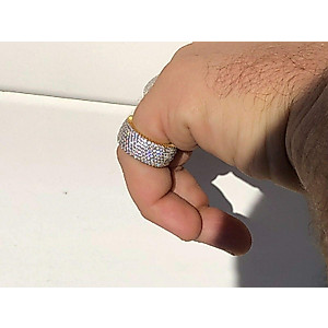 HarlemBling Real Solid 925 Silver His Or Hers Baguette Tennis Ring - Wedding Band Or Pinky Ring Looks Nice On Anyone - Iced Out Eternity (9)