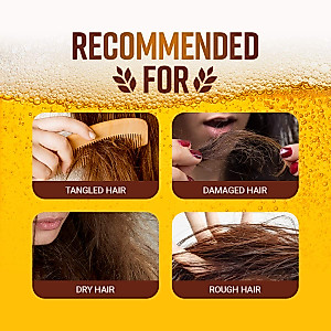 CRAZY SKIN Hair Treatment Mask - pH5.5 Beer Yeast, Protein, Keratin, Argan Oil, Collagen - Repairs Dry, Damaged or Color Treated Hair 6.77oz(200ml)