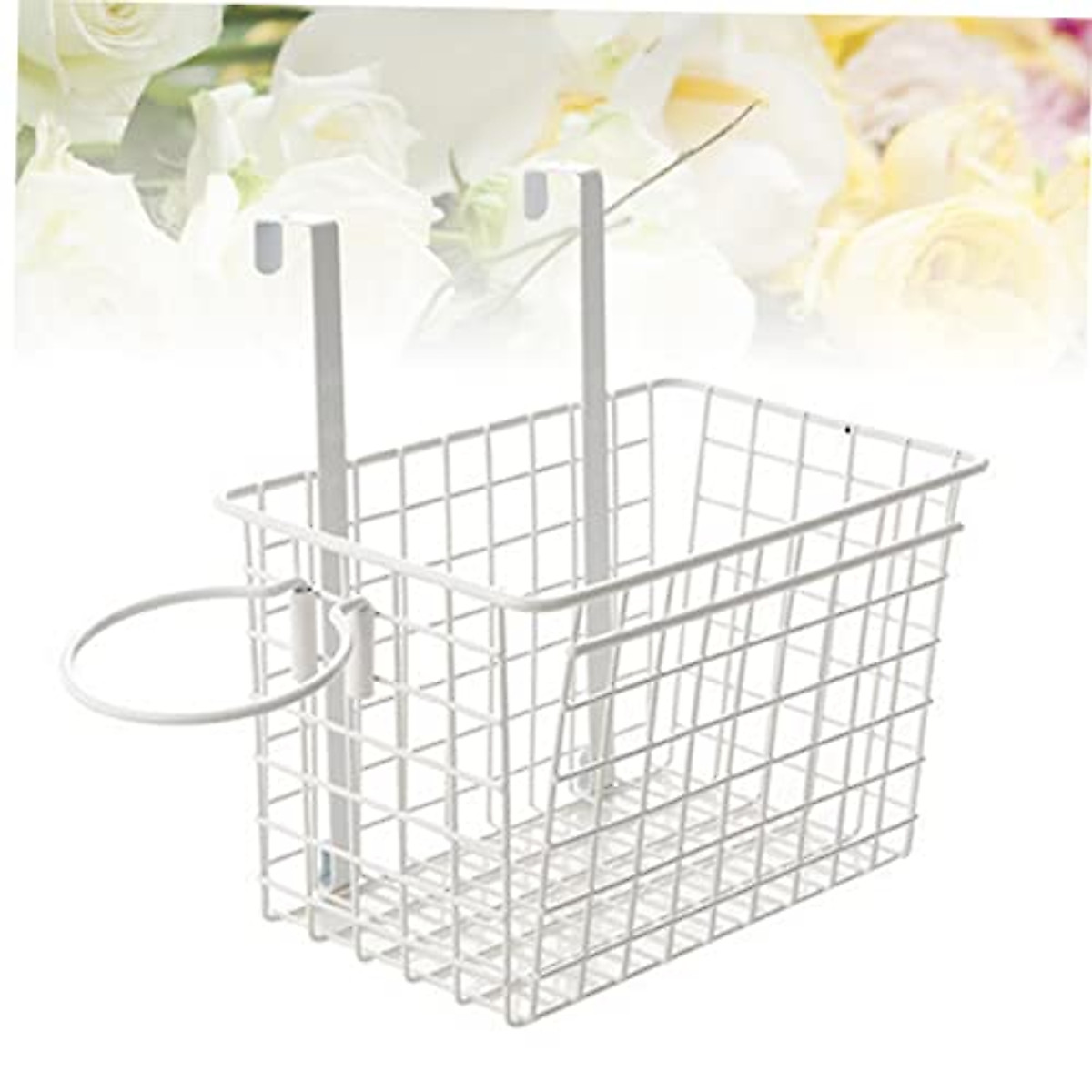 Zerodeko Hanging Storage Basket Hair Dryer Rack Storage Rack Hair Dryer Storage Rack Multi-functional Rack Hanging Storage Rack Hair Dryer Holder Shelf Multifunction White Bracket