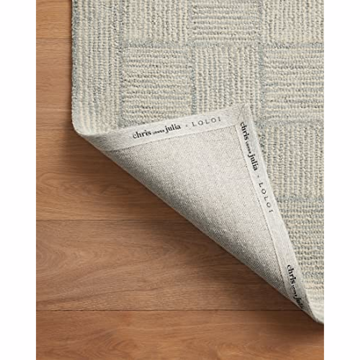 Loloi Chris Loves Julia x Francis Collection FRA-03 Silver/Sky, Contemporary 7'-9" x 9'-9" Area Rug