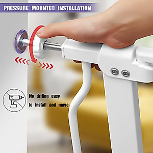 Easy Walk Baby Gate for Stairs & Doorways with Optional Extensions, Detachable Extra Wide Pet Gates with Automatic Closing, Safety Gate, Dog Playpen for Hallway