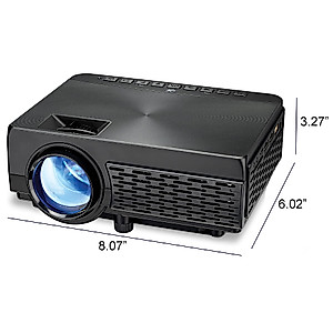 GPX Mini Projector with Bluetooth, USB and Micro SD Media Ports, Includes Remote (PJ300B)