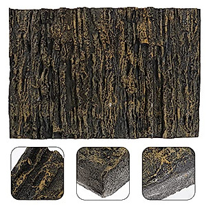 YARDWE Reptile Tank Background Aquarium Background Board Artificial 3D Bark Poster Foam Fish Tank Board Reptile Box Background Decoration for Vivarium Zoo Home Cork Tank Background
