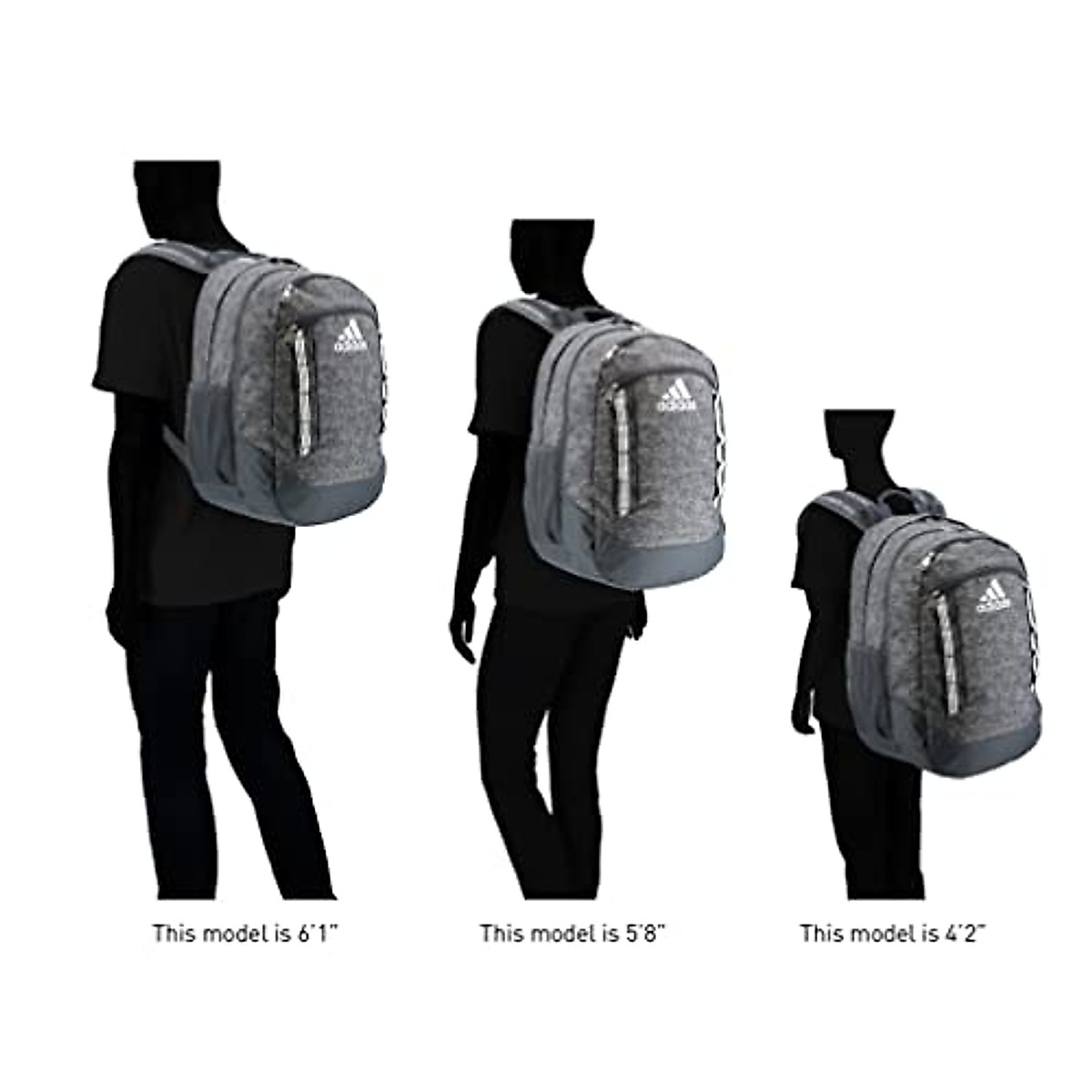 adidas Excel 6 Backpack, Shadow Navy/Onix Grey/Rose Gold, One Size