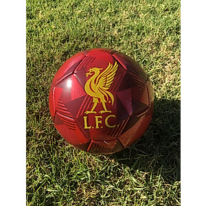 Liverpool FC Soccer Ball Size 5 Futbol Official Licensed Red and Gold 2020 Great for Kids, Players, Trainers, Coaches Gift