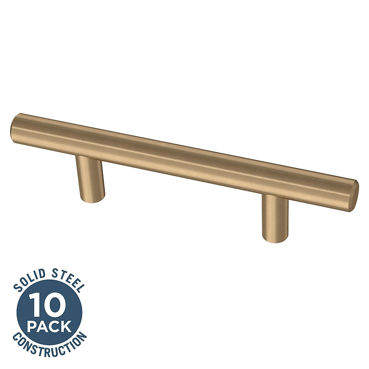 Franklin Brass Bar Cabinet Pull, Champagne Bronze, 3 in (76mm) Drawer Handle, 10 Pack, BAR076Z-CZ-B