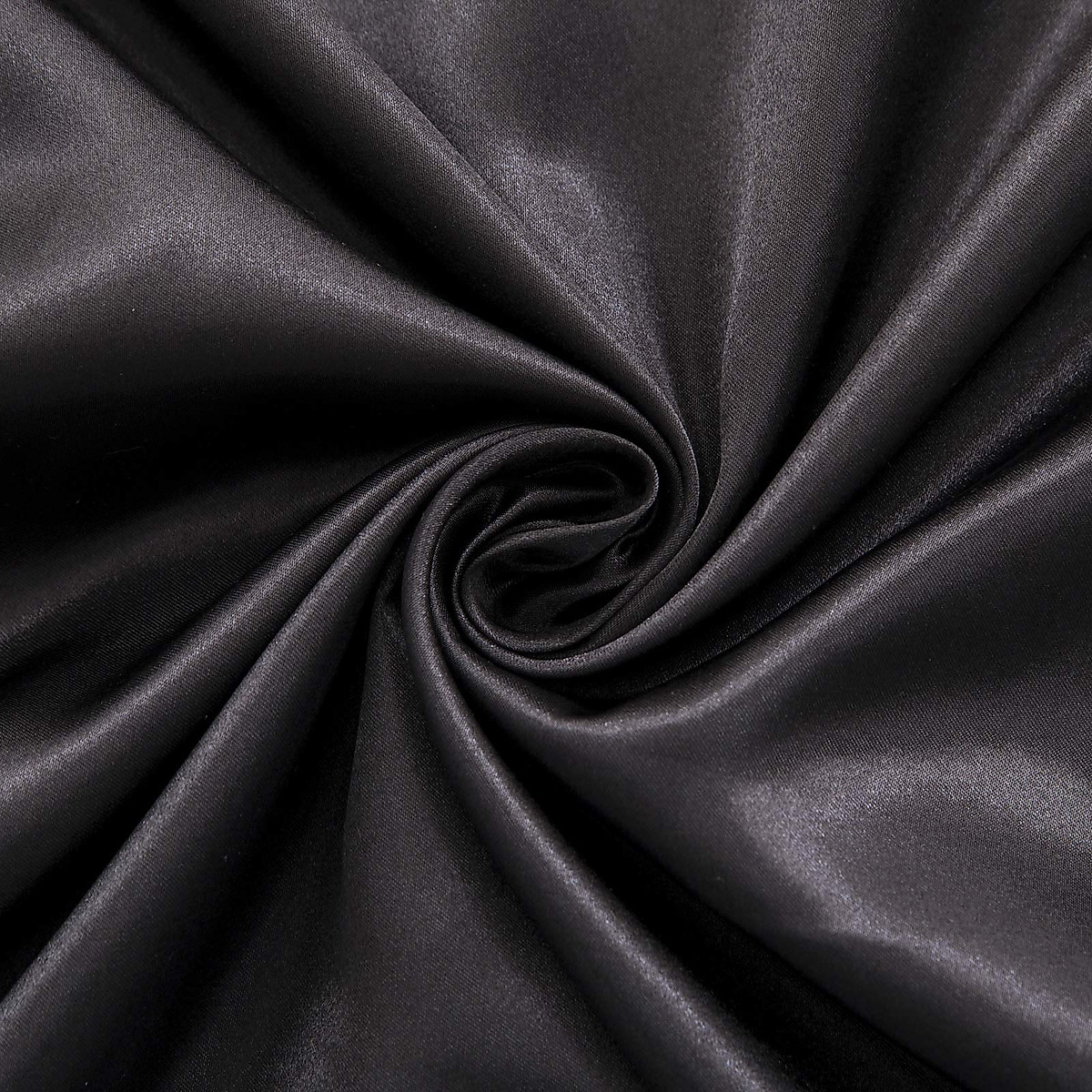 Pothuiny 4 Pack Satin Pillowcase for Hair and Skin Queen, Black Silk Pillowcase Set of 4, Smooth Silky Pillow Covers for Women, with Envelope Closure (20x40 Inches)