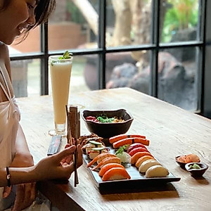 Sushi Making Kit, Sushi Roller Set, All in One Sushi Maker Kit, with Bamboo Rolling Mat, Sushi Bazooka, Chopsticks Holders, Rice Paddle, Avocado Slicer for Beginners, Kids, Family, Friends, Home