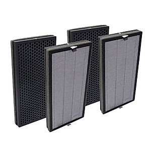 PUREBURG KF310 Replacecment Filter Set Compatible with Kenmore SMART 1500e Series PM3020 Air Purifier,2 Set (4 Filters) H13 HEPA Activated Carbon 3-Stage Filtration