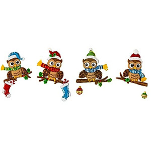 Bucilla Felt Ornament KIT Xmas, Christmas Owls
