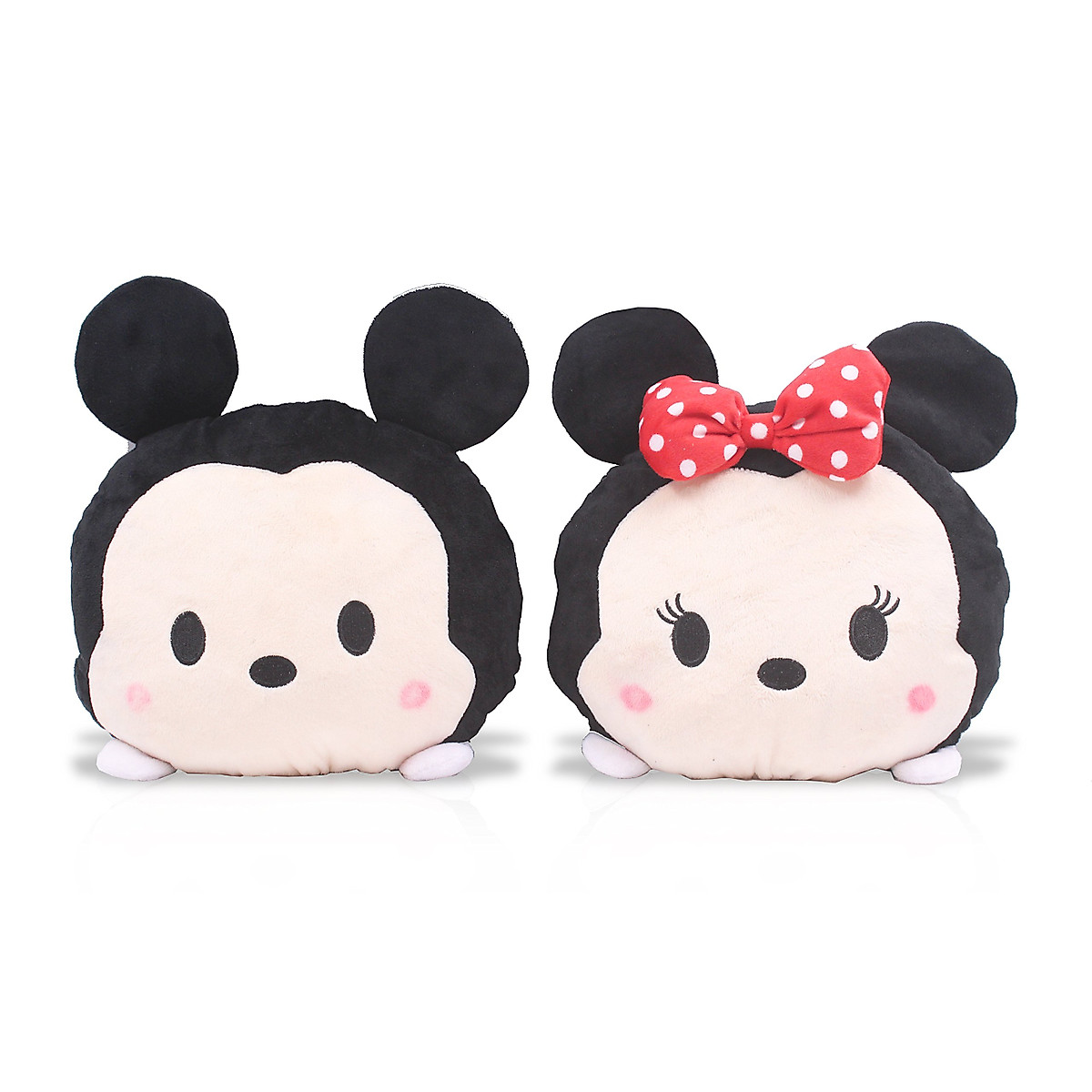 2 Pcs Set Mickey Minnie Plush Neck Rest Head Support Cushion Pillow for Car Travel