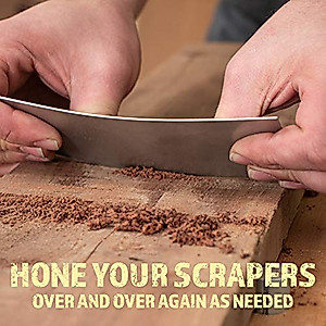 Scraper Burnisher for Creating Sharp Burrs and Honing Card Scrapers 6 inch Steel Rod with Hardwood Handle