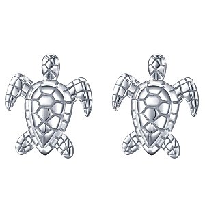(Health and Longevity) S925 Sterling Silver Sea Turtle Animal Stud Earring for Women