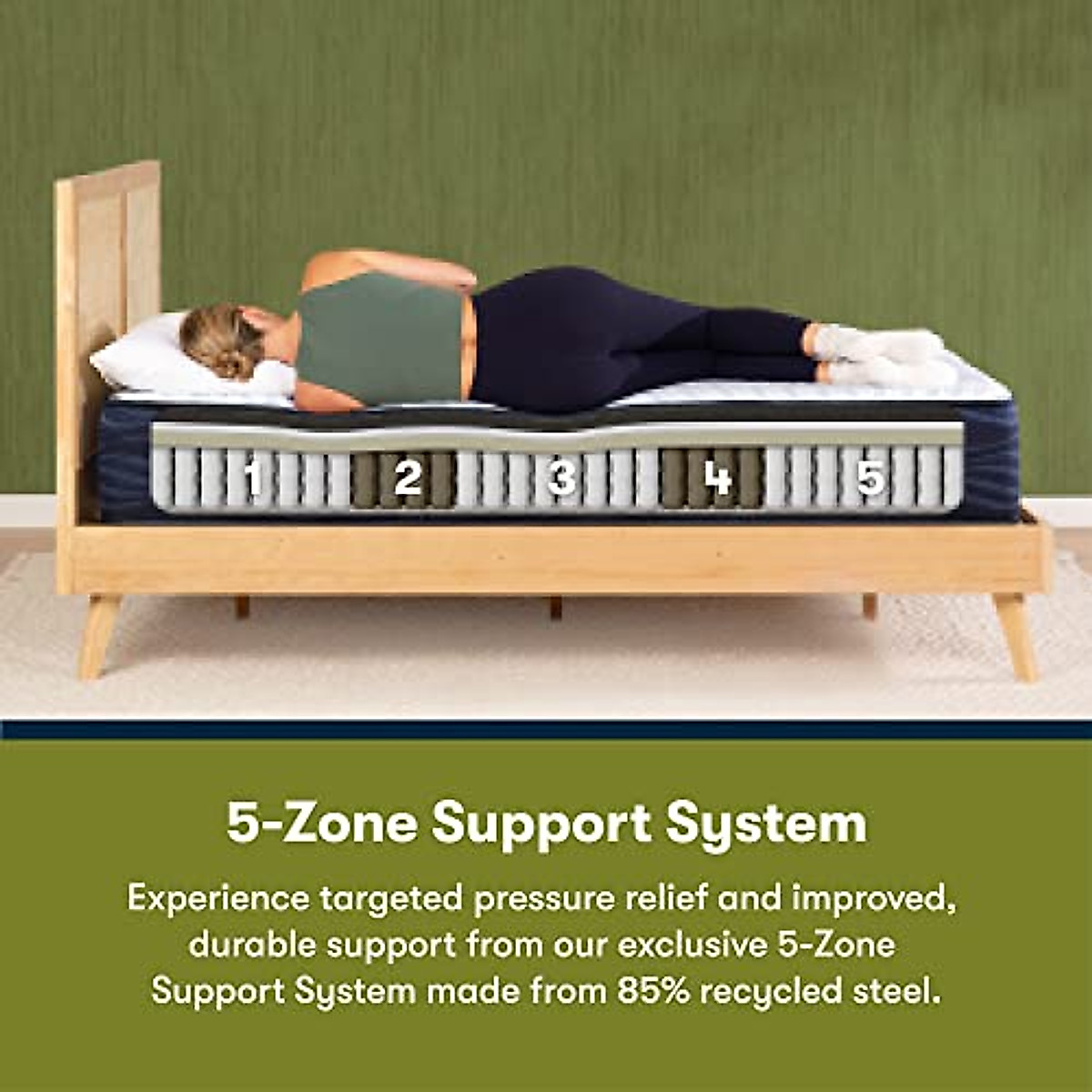 Serta - iComfortECO S30LTX Medium 13" Twin XL Hybrid Smooth Top Mattress, Cooling, Pressure Relief, Utilizing Recycled and Plant-based Material, 100 Night Trial, CertiPUR-US Certified