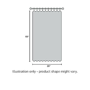 RYB HOME Natural Linen Blended French Door Curtain Privacy Light Filgtering Tricia Window Door Curtain for Patio Sidelight Glass Blind Tie Up Shade for Kitchen, W 26 x L 69 in, 1 Pc