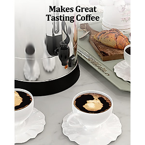 RIEDHOFF 120 Cup Commercial Coffee Maker, [Quick Brewing] [Food Grade Stainless Steel] Large Coffee Urn Perfect For Church, Meeting Rooms, Lounges, and Other Large Gatherings-18 L