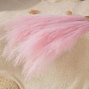 Alishomtll 8 Pcs Faux Pink Pampas Grass Decor Bulk,38'' Artificial Large Tall Fluffy Pompas Grass Floral for Floor Vase Fake Plants Boho Bouquet for Home Wall Fall Decor