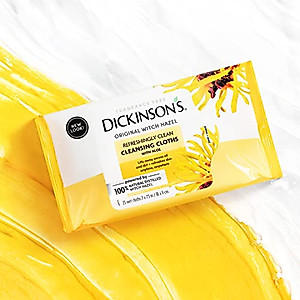 Dickinson's Original Refreshingly Clean Daily Cleansing Cloths, Witch Hazel and Aloe, 25 Count