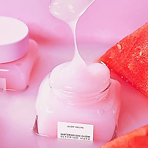Glow Recipe Mini Watermelon Sleeping Mask - Hydrating, Pore Refining Overnight Face Mask with AHAs, Hyaluronic Acid + Pumpkin Seed Extract - Anti-Aging Gel Mask for Soft, Glowing Skin (30ml / 1oz)