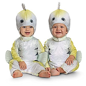 Flounder Infant Costume, Official Disney The Little Mermaid Live Action Costume Outfit, Size 12-18 months