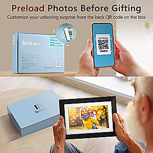 Digital Picture Frame - Benibela 10.1 Inch 2.4G/5G Dual WiFi FHD 1920 * 1200 AI Smart Electronic Photo Frame, Touch Screen, 32GB, AI Recognition, 2 Filter, Slideshow, Share Video via Email App USB