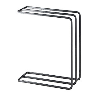 YAMAZAKI Dish Home Dishcloth Hanger | Steel | Towel Holder, One Size, Black