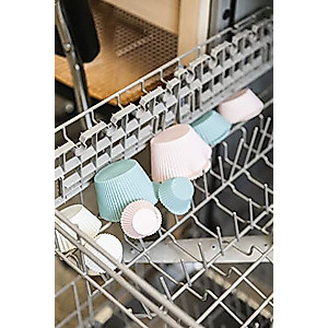 The Silicone Kitchen Reusable Silicone Baking Cups Silicone Muffin Liners for Cupcakes - BPA Free (24 Pack, Mini, Pink Gray Blue)