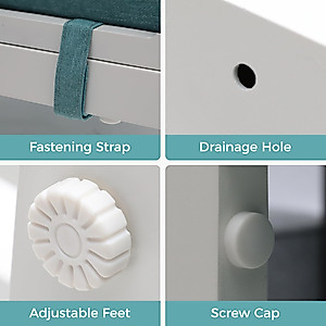 Green4ever Patio Furniture Aluminum Outdoor Loveseat, All-Weather Patio Sofa Modern Metal Couch Chair with Removable, Water-Resistant Cushions (White)