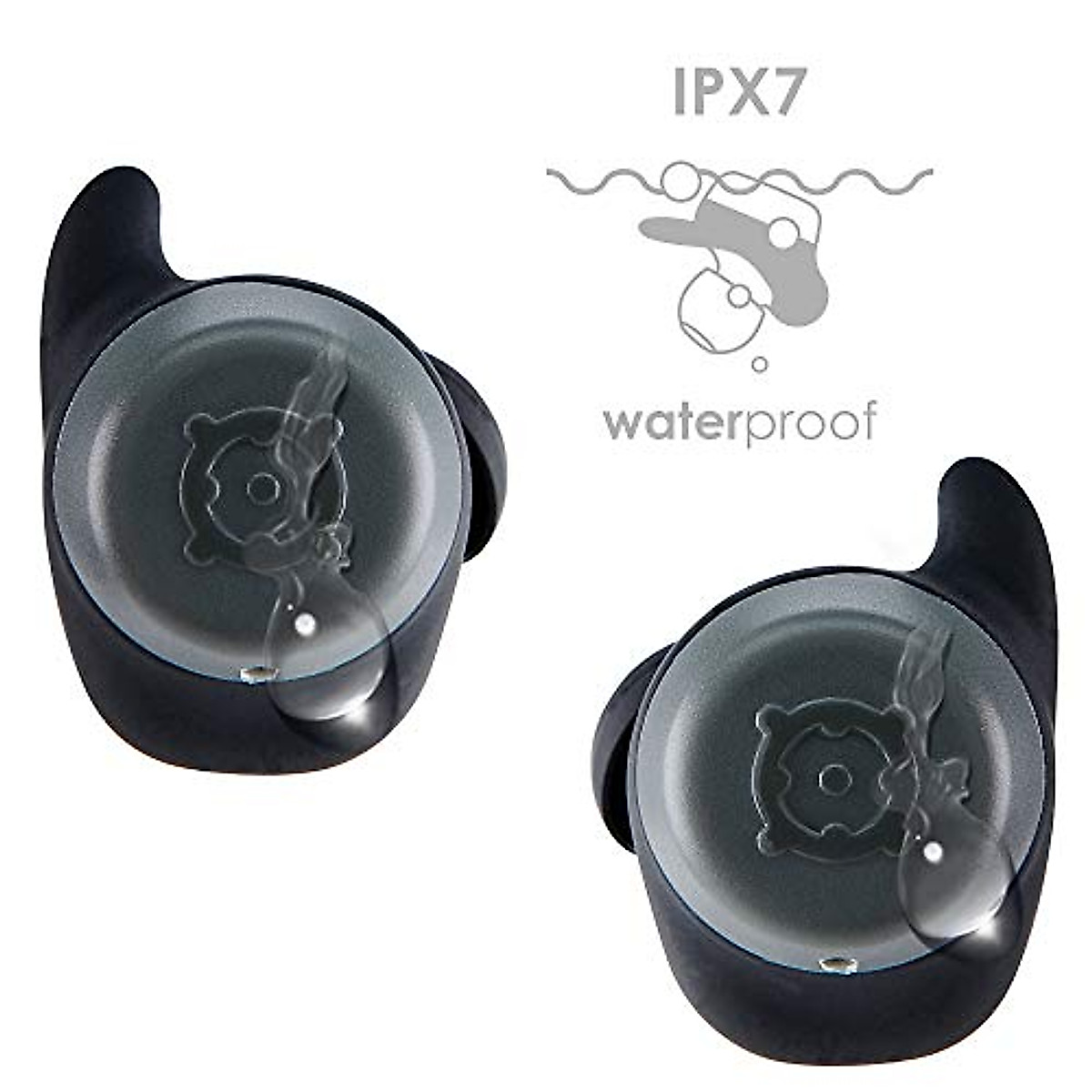 BoomPods BOOMBUDS XR+ Bluetooth Wireless Earbuds - Sweatproof, Waterproof with IPX7 Rating - Great Sound for Your Workouts, Working in The Office, Running and Other Sports - Wireless Charging