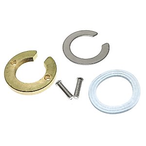 Faucet Nut RLECS 1 Set 1.26 inch/32 mm Brass Hot and Cold Faucet Nut with Durable Washers and Rubber Gasket Brass Lock Nuts Mounting Fittings Loose Faucet Repair Nut