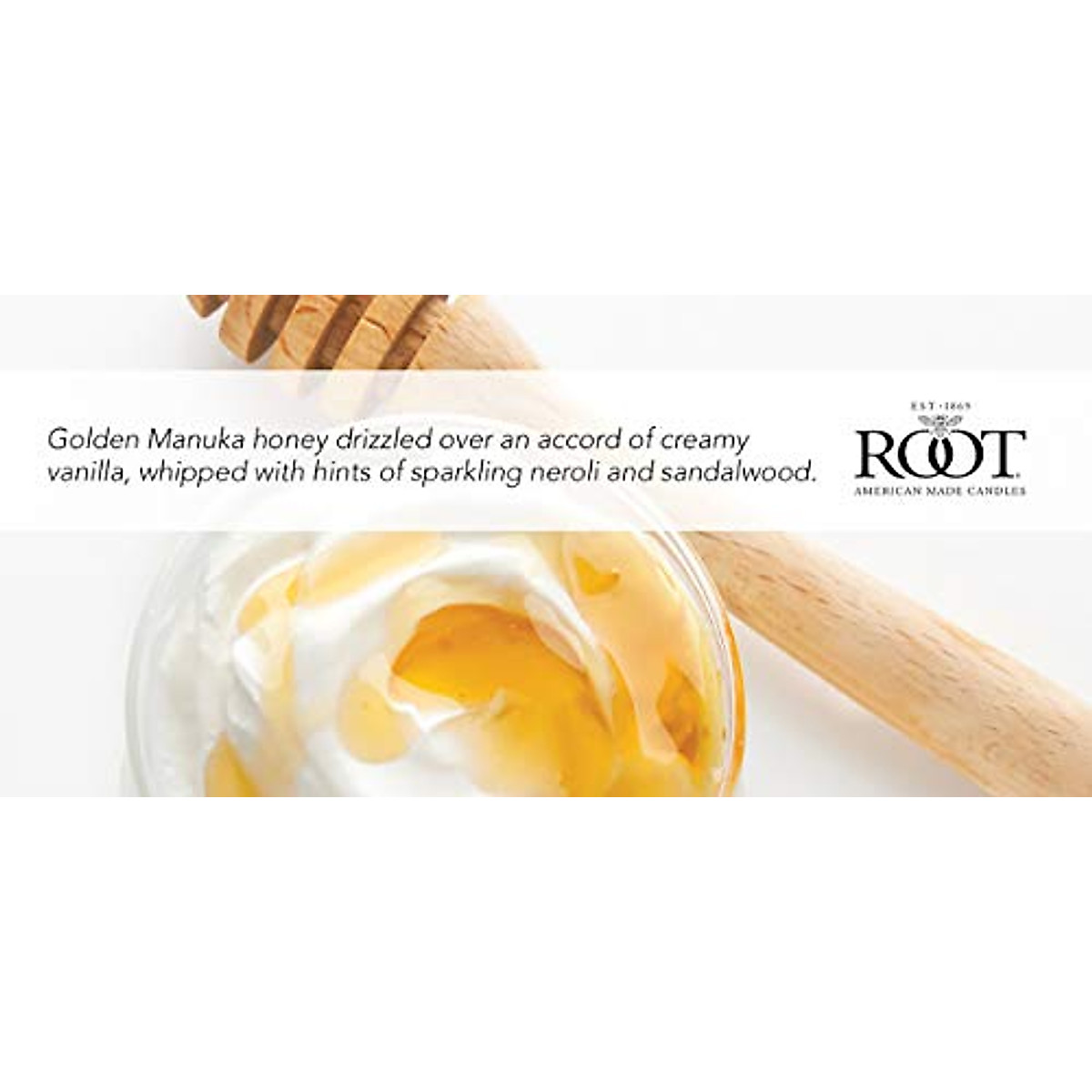 Root Candles Honeycomb Veriglass Beeswax Blend Scented Candle, Small, Creamed Honey