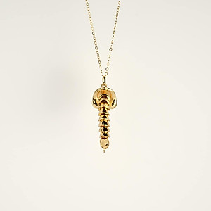 MEYFAR Funny Erectable Pendant,Creative Jewelry for Halloween Party,Creative Male Organ Modeling Necklace,Funny Jewelry for Men Women, Cool Jewelry Gift for Men Boys (Golden)