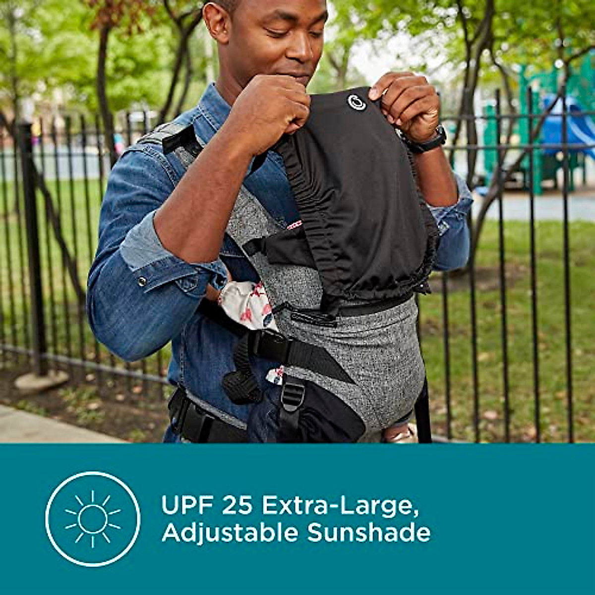 Contours Baby Carrier Newborn to Toddler | Journey 5 Position Convertible Easy-to-Use Baby Carrier with Pockets for Men and Women, Face In, Face Out, Front, Back & Hip (8-45 lbs) - Graphite Gray