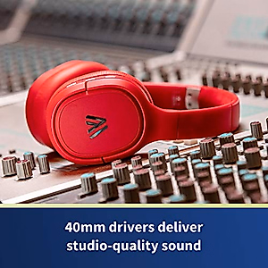 Altigo Wireless Bluetooth Headphones (Over Ear | Active Noise Cancelling) - Red