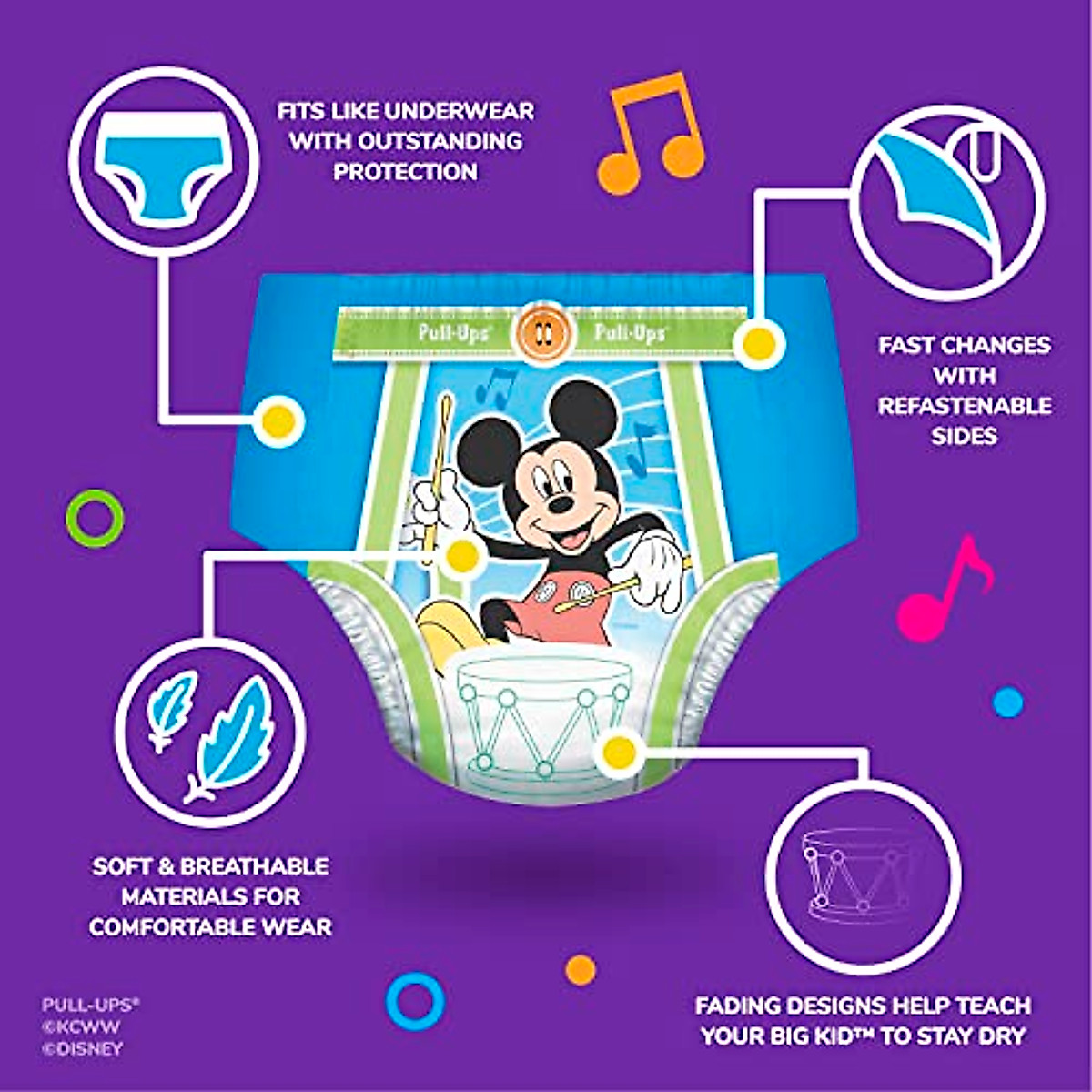 Pull-Ups Boys' Potty Training Pants Training Underwear Size 5, 3T-4T, 66 Ct