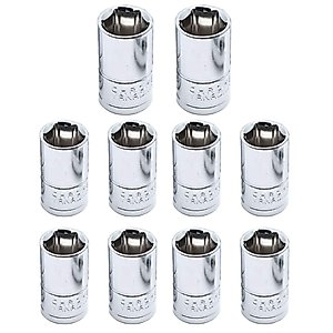 Dahszhi Shallow Socket 1/4 Inch Drive 10mm 6 Point -10pcs