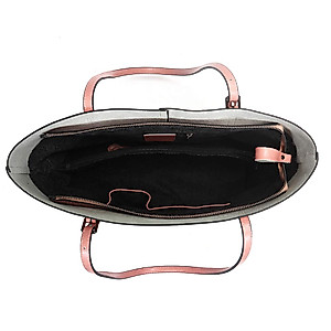 Covelin Women's Handbag Genuine Leather Tote Shoulder Bags Soft Hot Pink