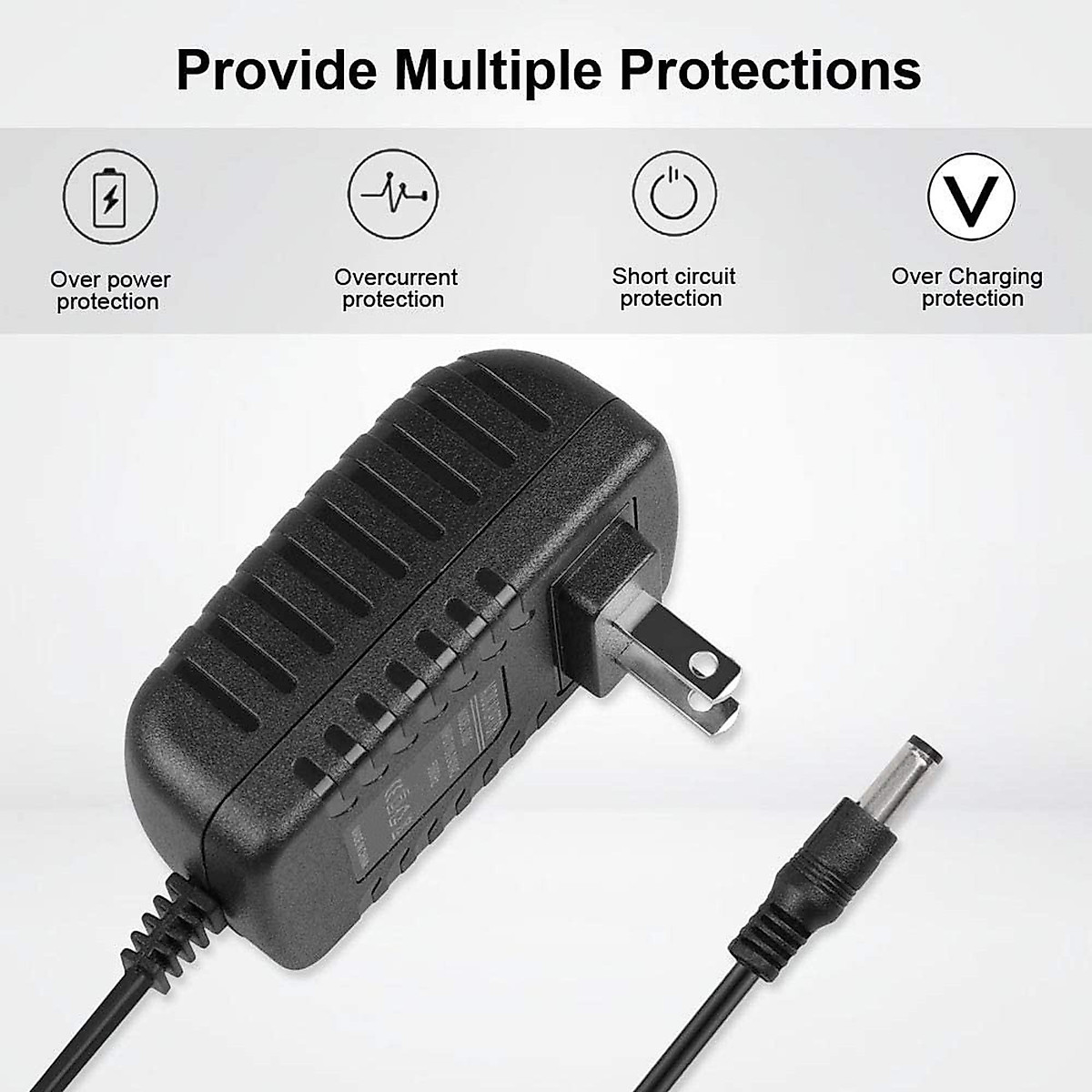 Digipartspower 12V AC-DC Adapter Charger Power for DIALL AE0294 Rechargeable LED Light Cord PSU