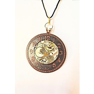 Rounded Timepiece gears Steampunk necklace jewelry
