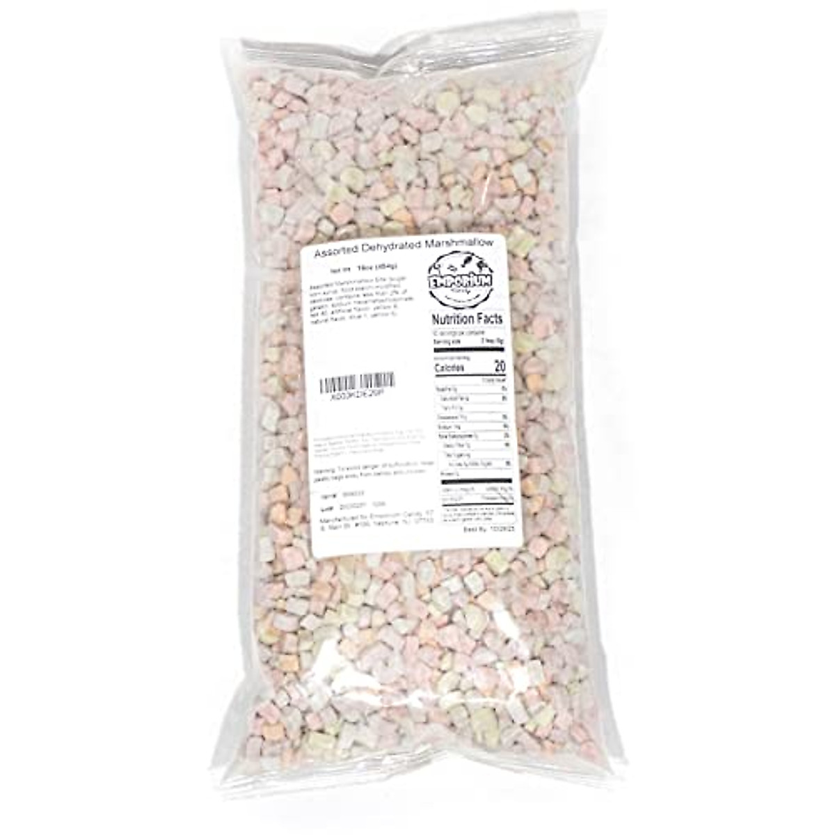 Dehydrated Mini Assorted Rainbow Marshmallows - 1 lb of Delicious Fresh Bulk Marshmallows