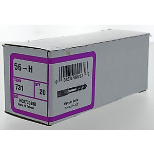 Hillman 731 Hanger Bolt 1/4 x 2 1/2 In. 20-Pack,Zinc