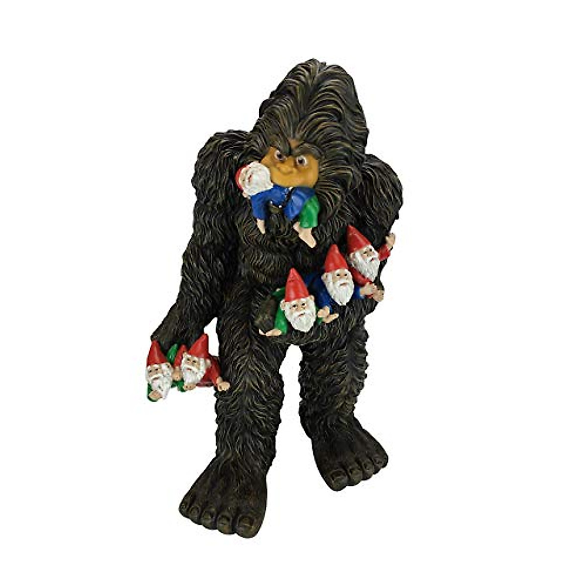 Large Miniature Bigfoot and Gnomes for The Fairy Garden. A Large Garden Gnome Figurine (13 inch High) and a Fairy Garden Accessory by GlitZGlam