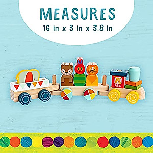 KIDS PREFERRED World of Eric Carle The Very Hungry Caterpillar Wooden Train Set, 12 Pieces
