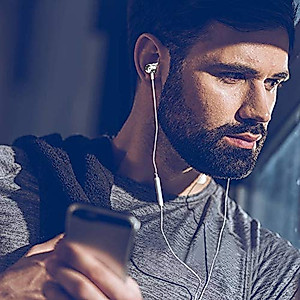 2 Packs Earbud Headphones with Remote & Microphone and Case, findTop Earphone Stereo Noise Isolating Tangle Free for iOS and Android, Fits All 3.5mm Interface Device- Black & White