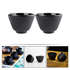 6 Pcs Cast Iron Teacup Tea Cup Traditional Teacups Cast Iron Teaware Restaurant Coffee Mug Sake Cup Mate Cup Mate Tea Beer Bone China Coffee Mugs Japanese Style Teaware Unique Vine