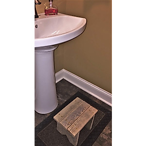 Classic Amish Reclaimed Wood Stool. Natural, Rustic, Solid. Versatile Home Decor Piece. Handmade in USA. Step/Sitting/Footstool/Plant Stand.