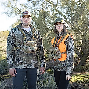 Boundless Performance Binocular Harness Chest Pack - Our Bino Harness case is Great for Hunting, Hiking, and Shooting - Bino Straps Secure Your Binoculars-Holds rangefinders, Bullets, Gear - Multicam