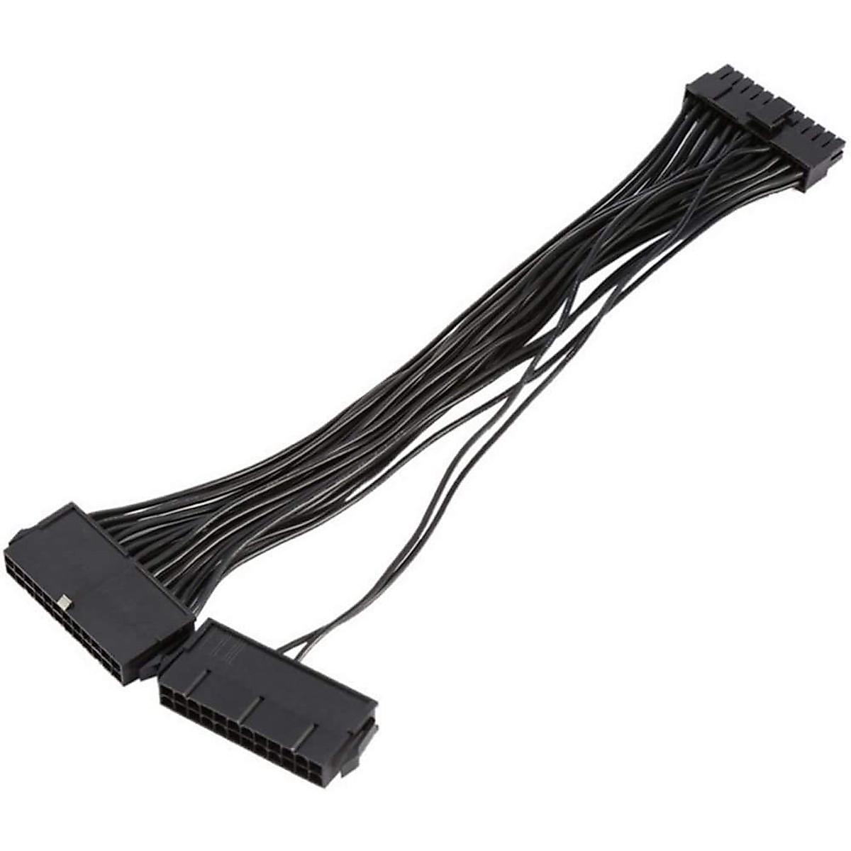 pingping Dual PSU Adapter,Dual PSU Power Supply 24 Pin Extension Cable, for ATX Mainboard Motherboard Adapter Extension Kit - 24 pin to 24(20+4) pin - 11.8 inch 30cm